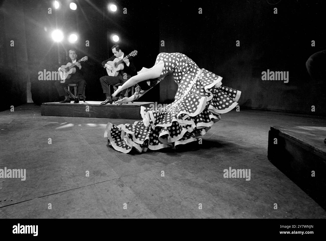 Caught in a graceful backwards bend movement here is new flamenco star ...
