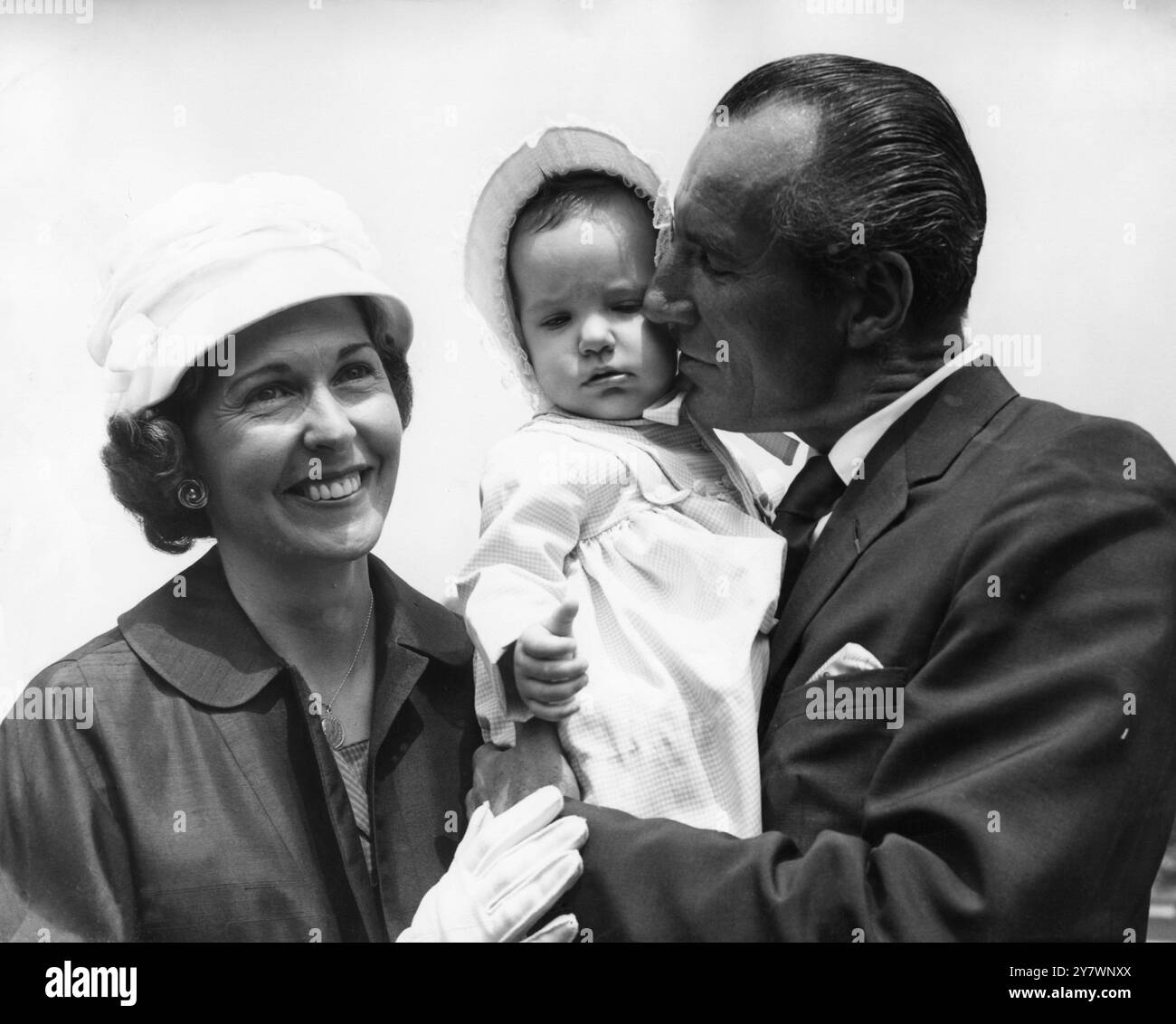 Tennis personality Fred Perry meets his wife and daughter Penny at ...