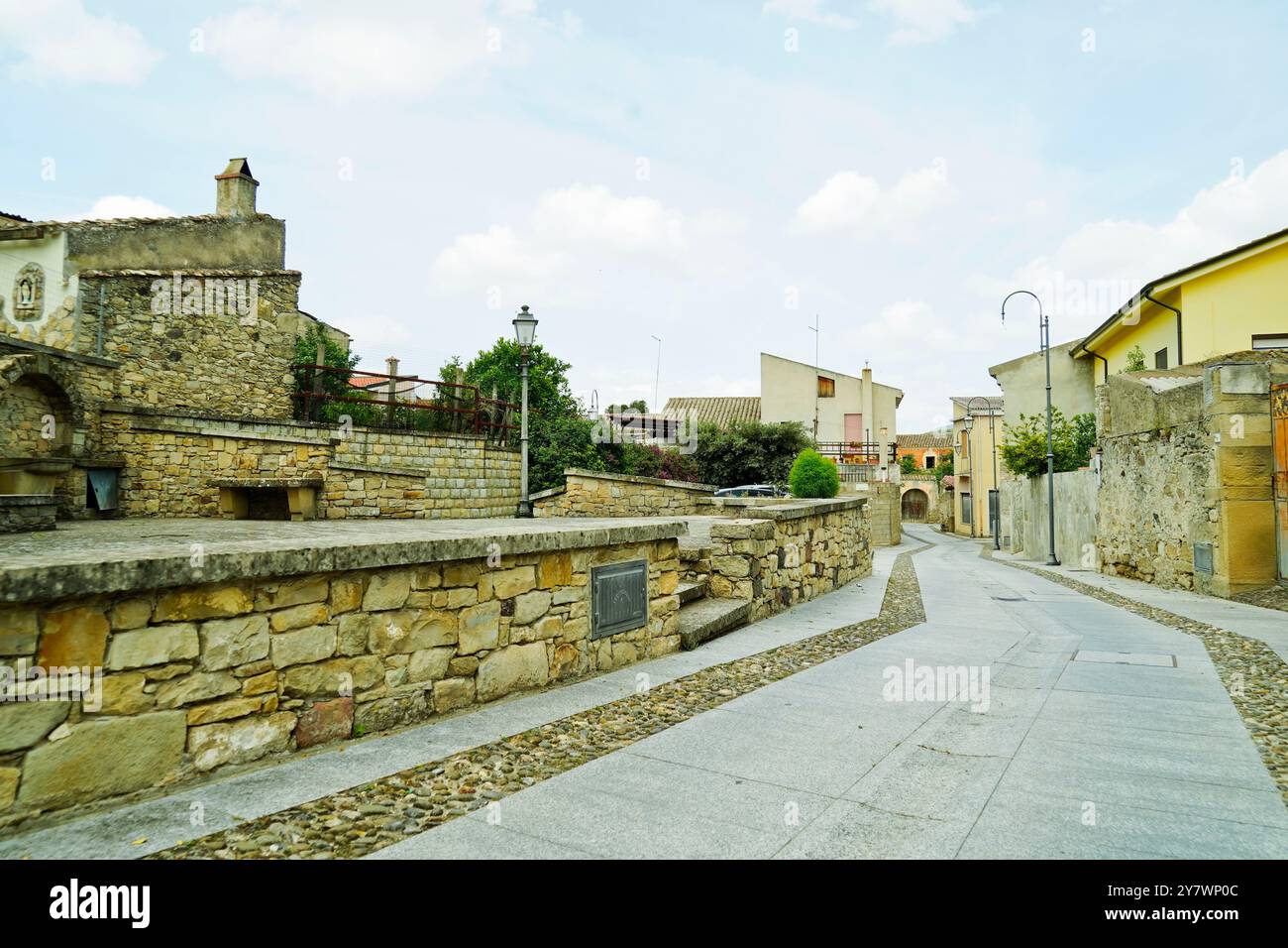 Ancient medieval village of Barumini, province of Southern Sardinia ...