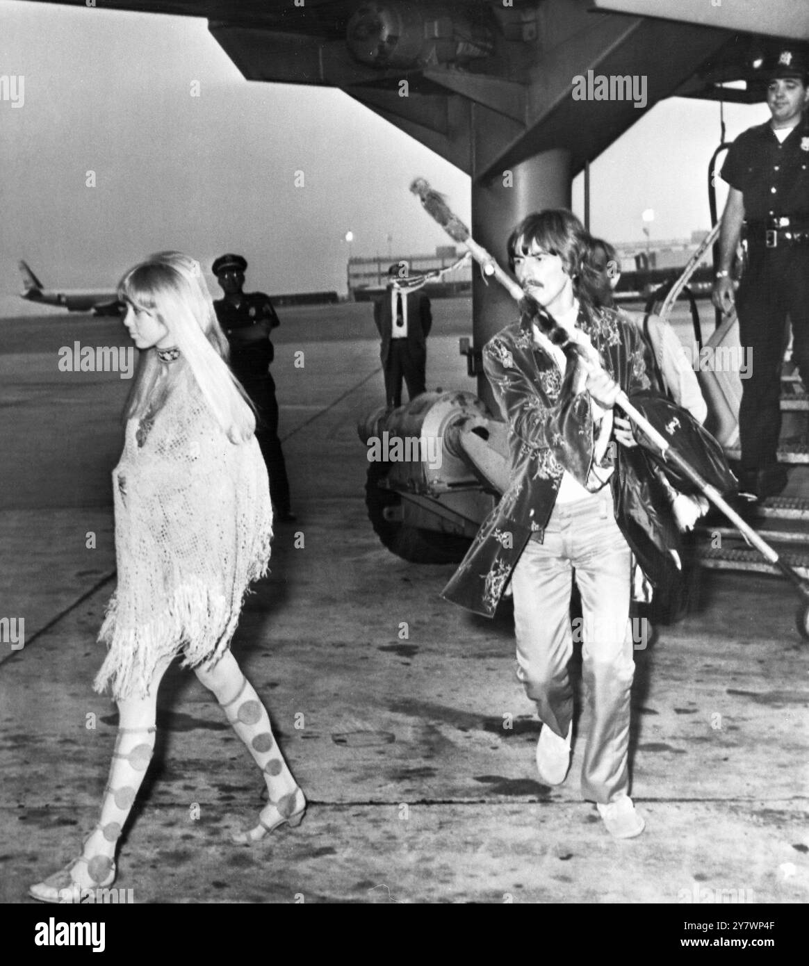 George Harrison and his wife, Patti Boyd make a colourful couple on ...