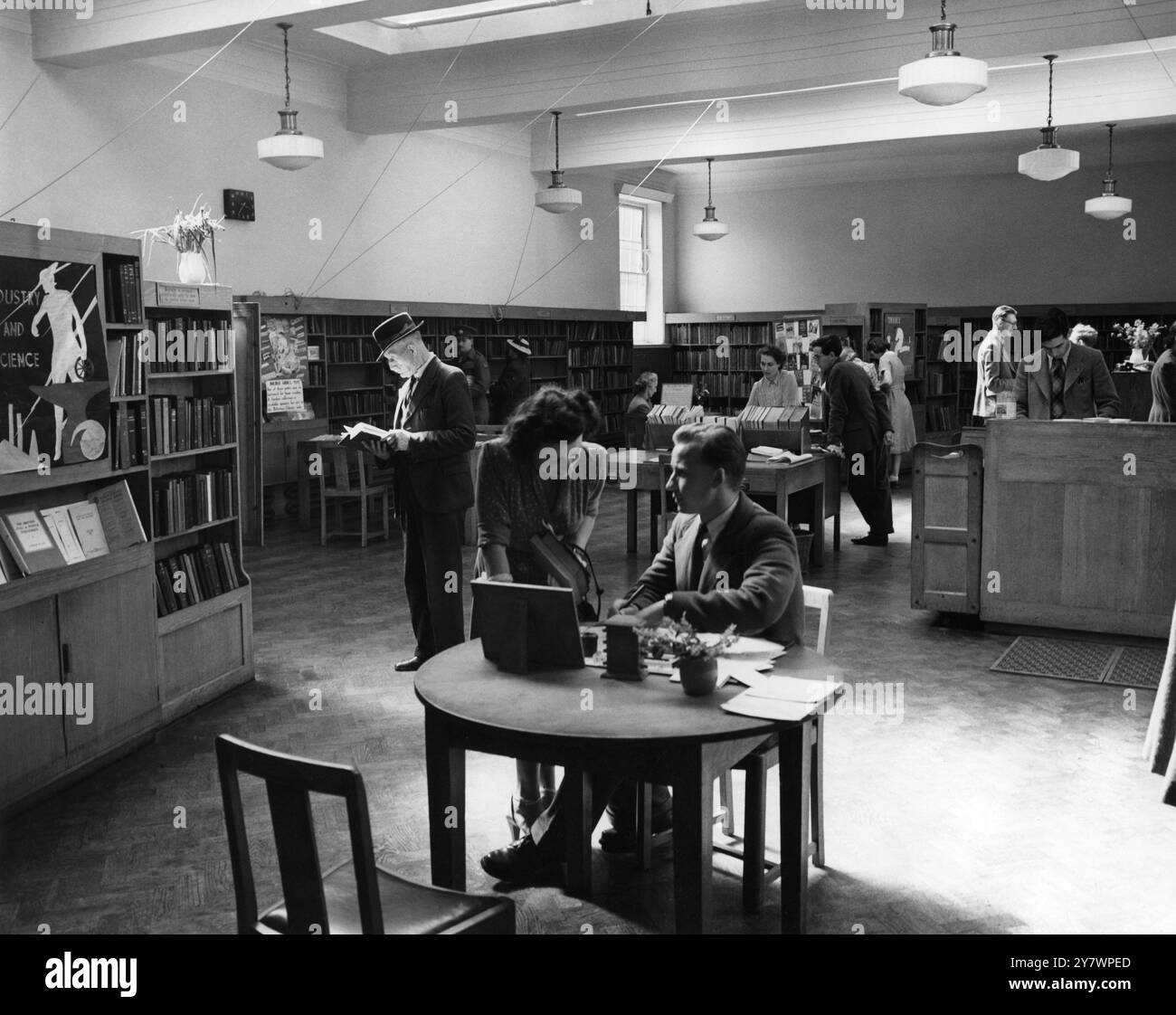 Gillingham Library in Kent 4th July 1949 Stock Photo - Alamy