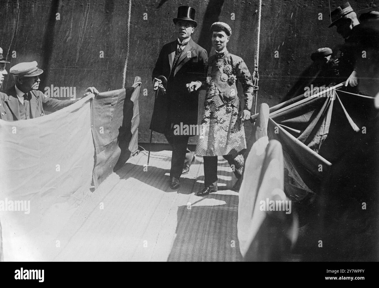 The Emperor of Annam arrives at Marseilles. With M. Sarraut ( French ...