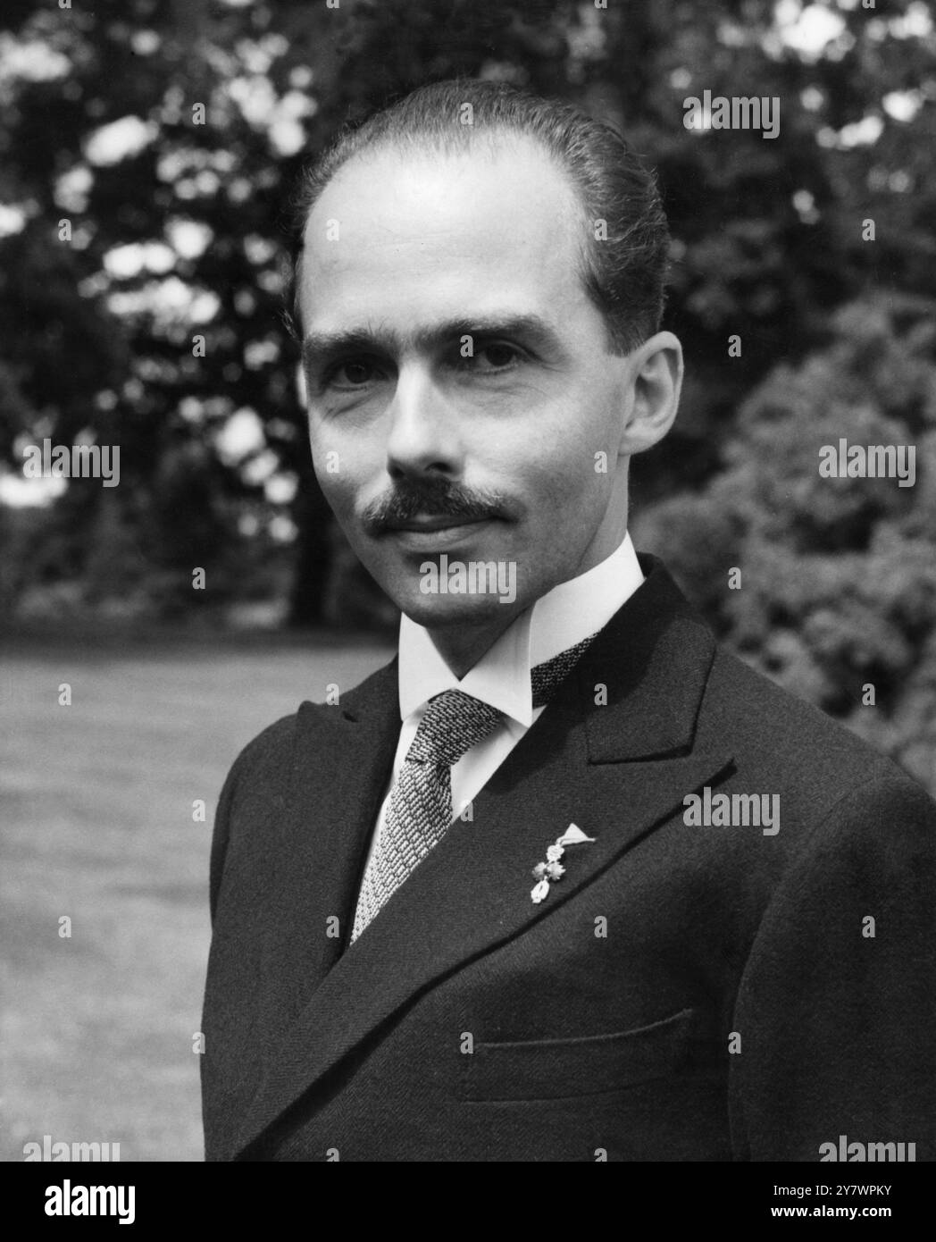 Archduke Otto of Hapsburg 1st August 1950 as a guest at the wedding of ...