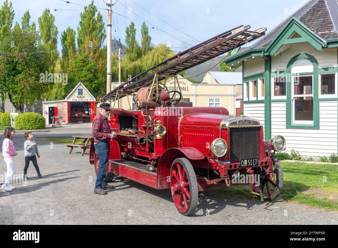 Vintage Rangiora Fire Brigade engine (1926) at Ferrymead Heritage Park ...