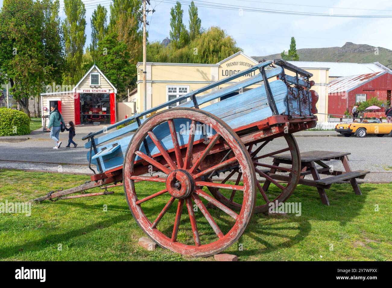 Vintage wooden horse cart at Ferrymead Heritage Park, Ferrymead ...