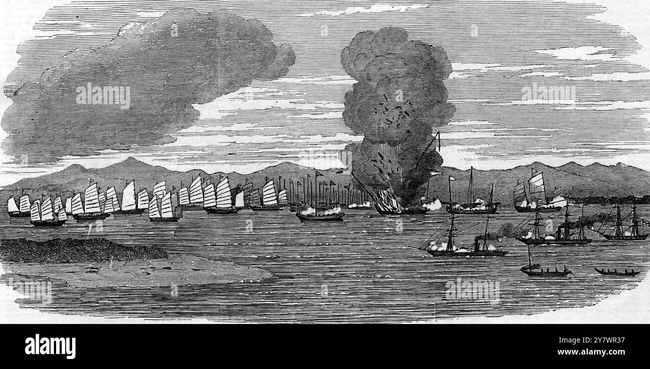 Destruction of Shap - Ng - Tsai ' s Piratical Fleet , by the British ...
