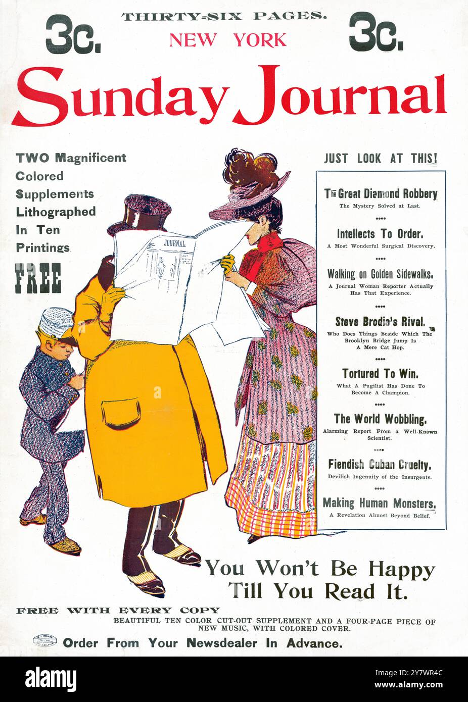 New York Sunday Journal 1896 – The great diamond robbery - Man, woman ...