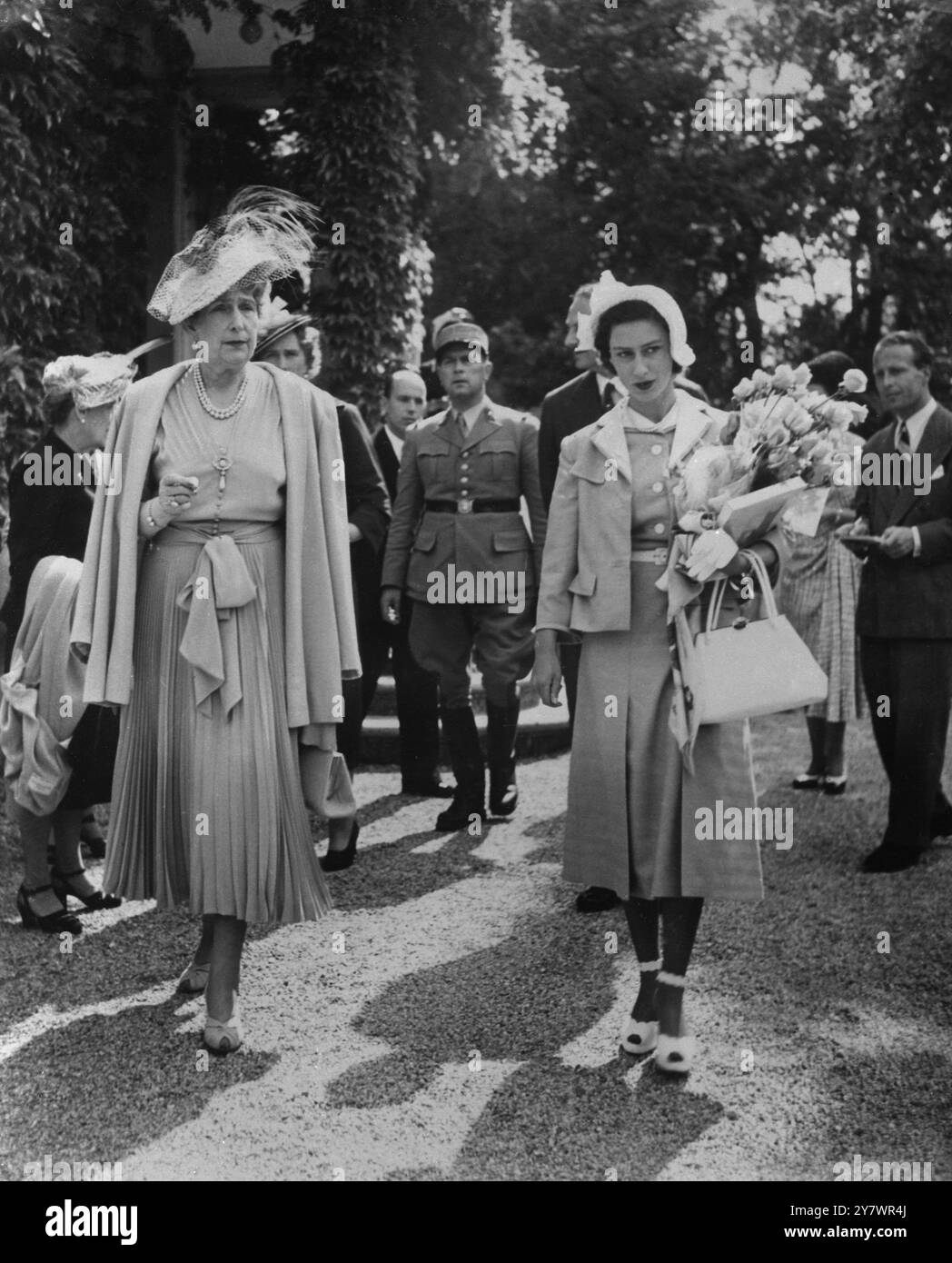 Princess Margaret is seen leaving the Sadex estate in the company of a ...