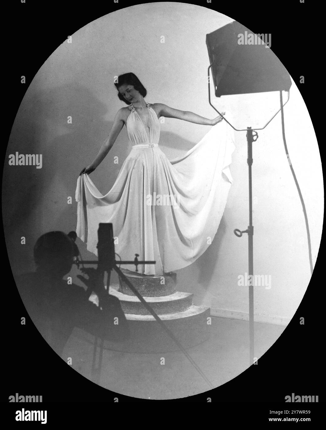 Fashion model posing for photographer - circa 1940s ©TopFoto Stock ...