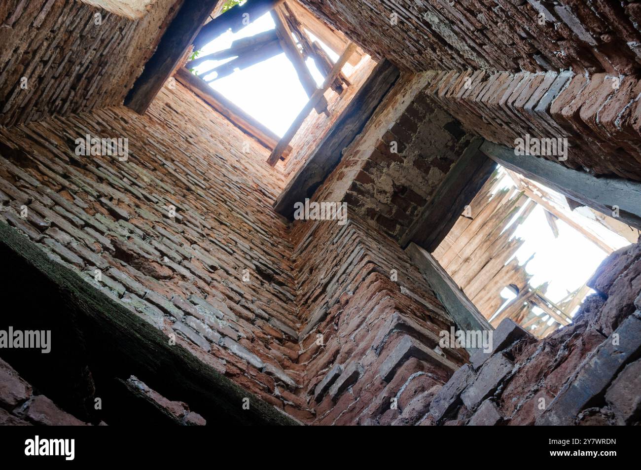 Abandoned Structure: A Vertical Journey Through Crumbling Brick Walls ...