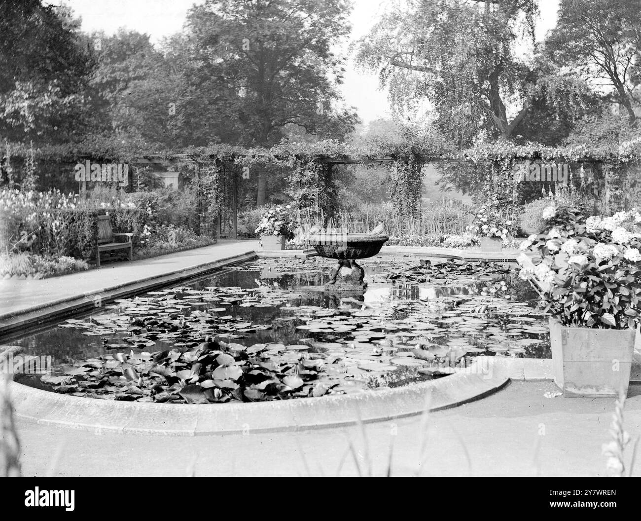 Battersea Park , London , England . The Old English Garden . The Roman ...