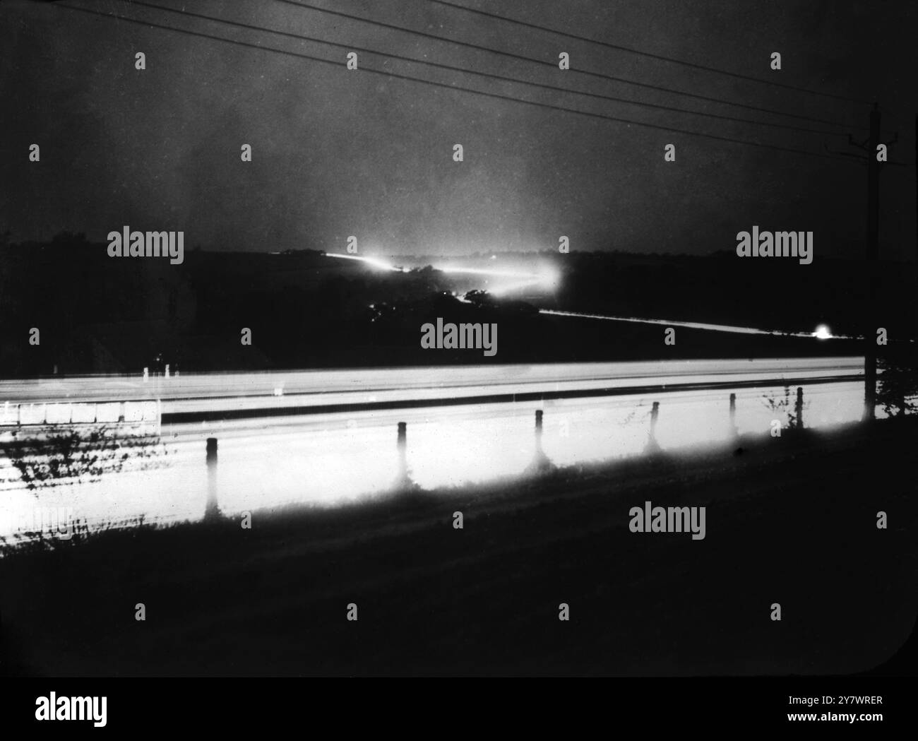 Car lights on the freeway / motorway Stock Photo - Alamy
