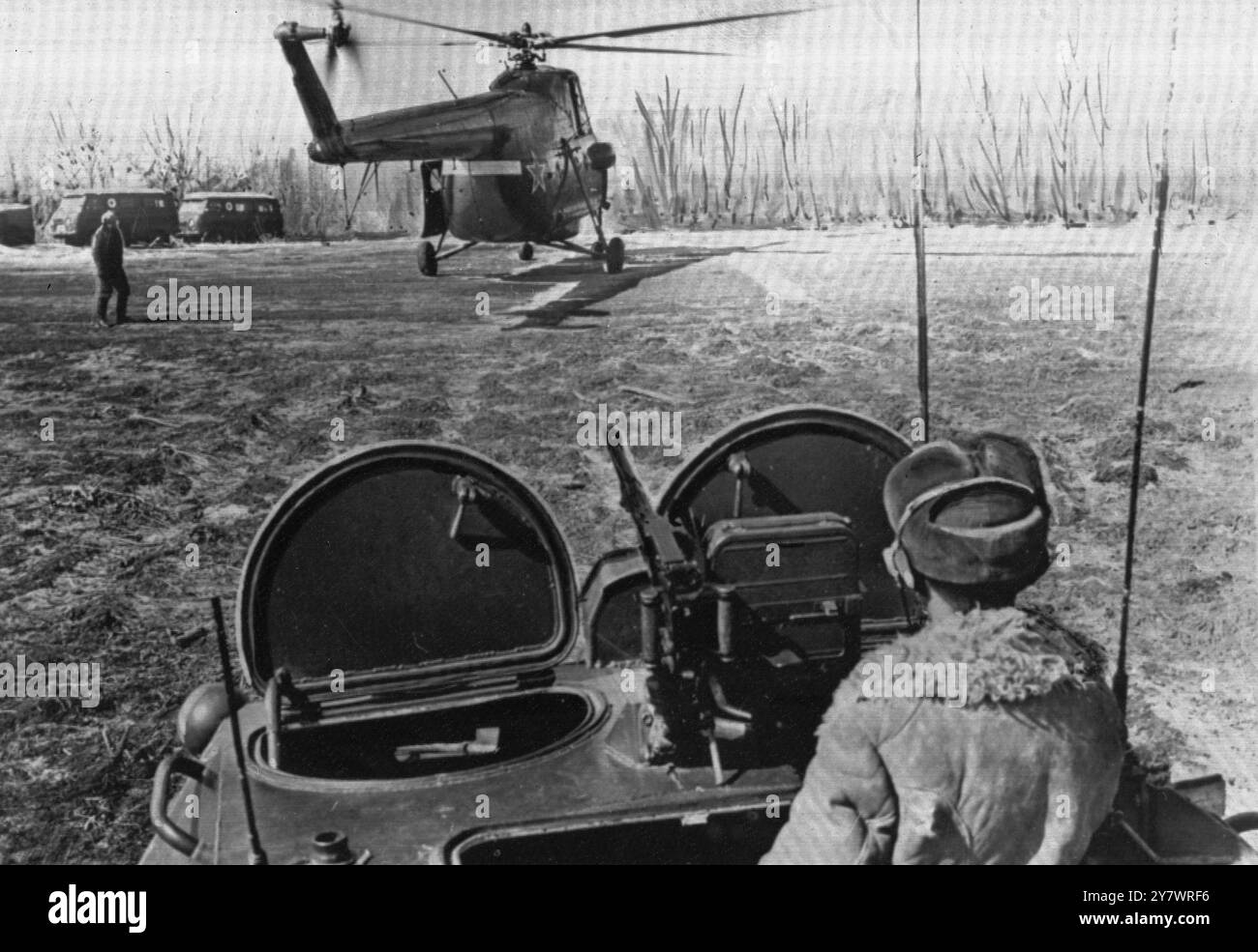 Soviet russian helicopter Black and White Stock Photos & Images - Alamy