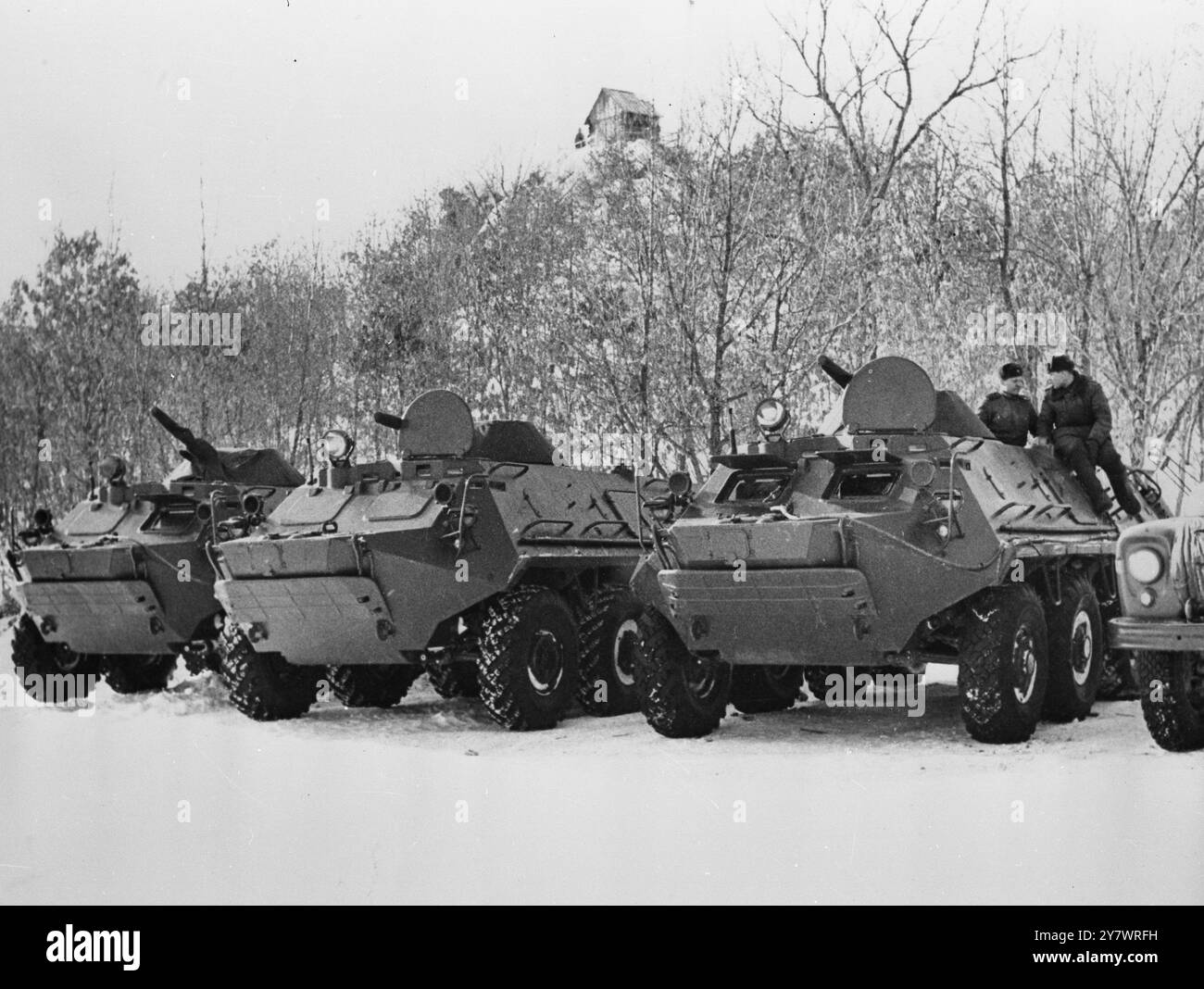 Damansky Island , Russian-China border Armoured carriers of the Soviet ...