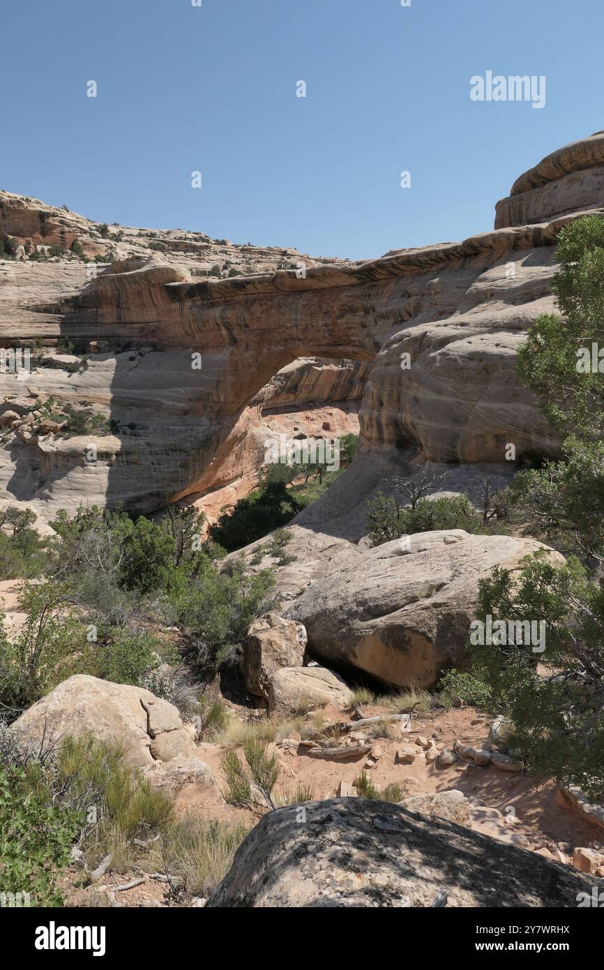 Sipapu Arch natural bridge, Natural Bridges National Monument, Utah ...