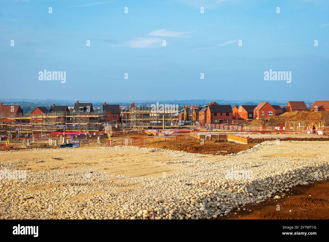 New build house development estate in england uk Stock Photo - Alamy
