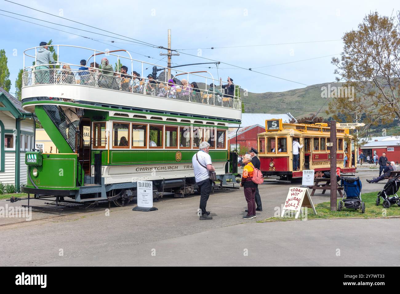 Vintage tram rides, Ferrymead Heritage Park, Ferrymead, Christchurch ...