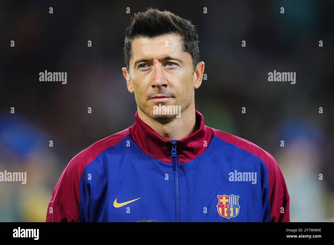 Robert Lewandowski of FC Barcelona during the UEFA Champions League ...