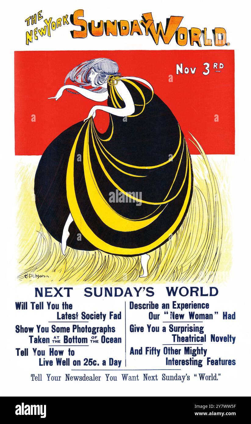 The New York Sunday World, Nov. 3rd 1895 - a young woman wearing a ...