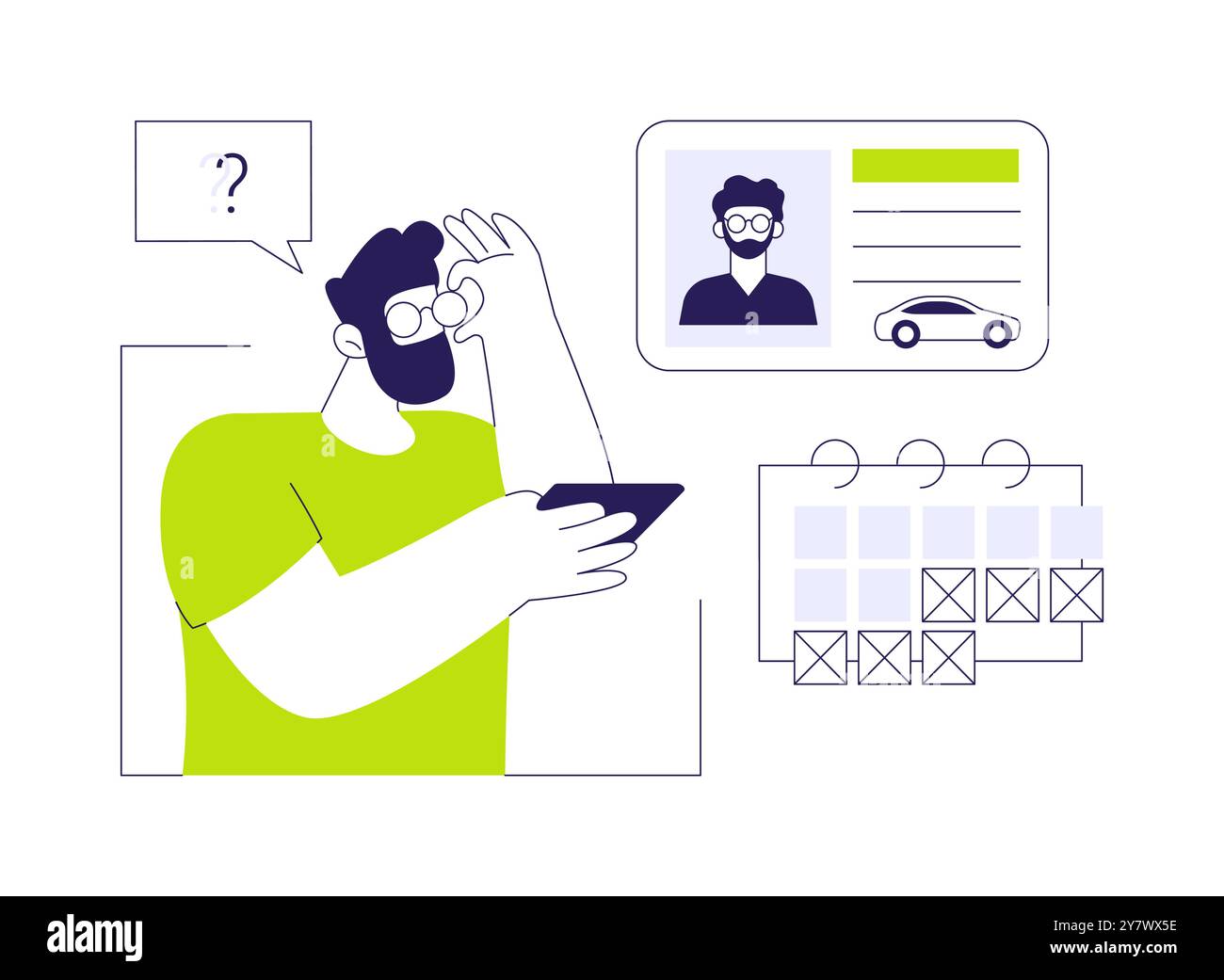 Driving license expired abstract concept vector illustration Stock ...