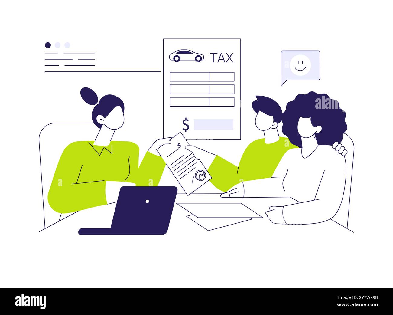 Insurance concept car salesman Cut Out Stock Images & Pictures - Alamy