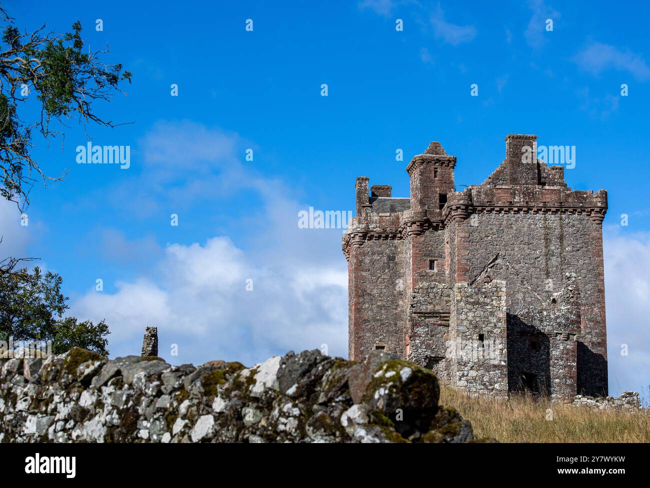 Exterior of Balvaird Castle, a late medieval Scottish tower house ...