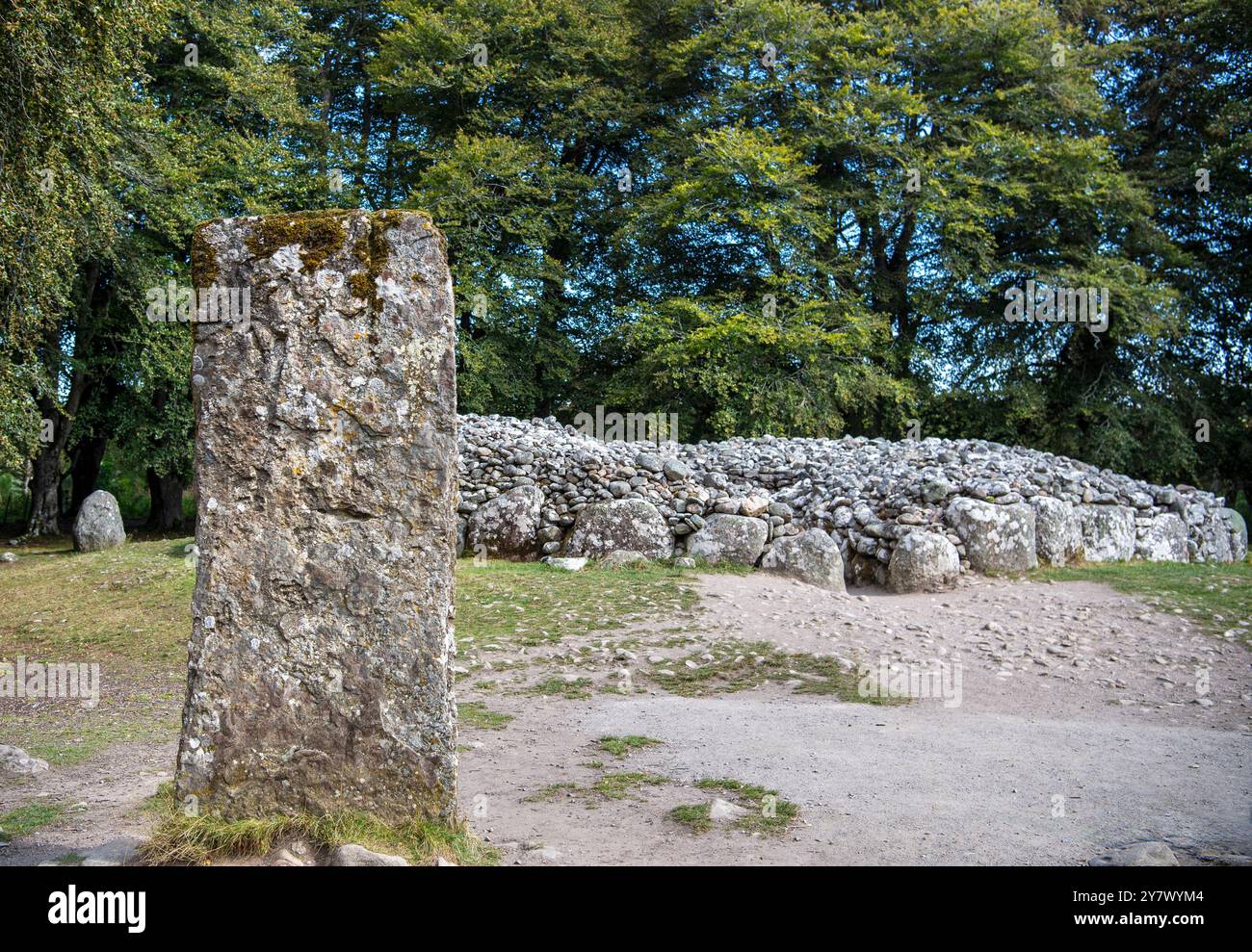 Part of the Clava Cairns Bronze Age cemetery complex near Inverness in ...