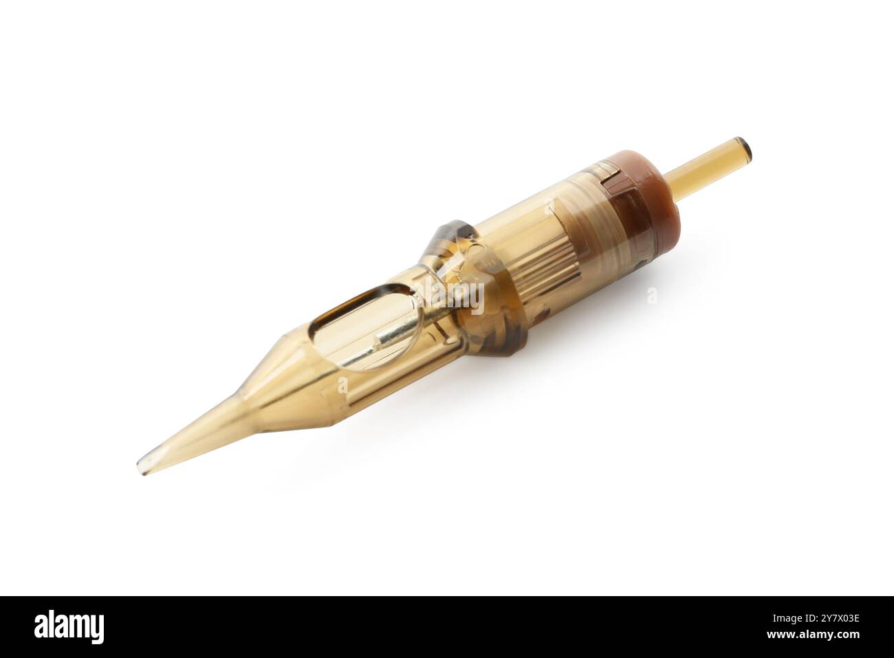 Disposable cartridge system for permanent makeup isolated on white ...