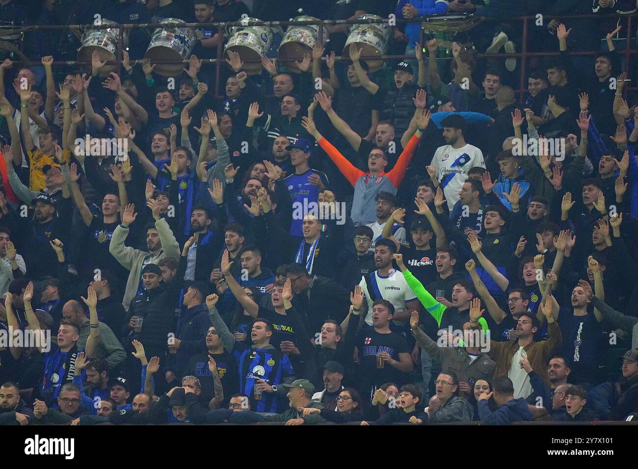 Inter Milan's supporters during the Uefa Champions League soccer match ...