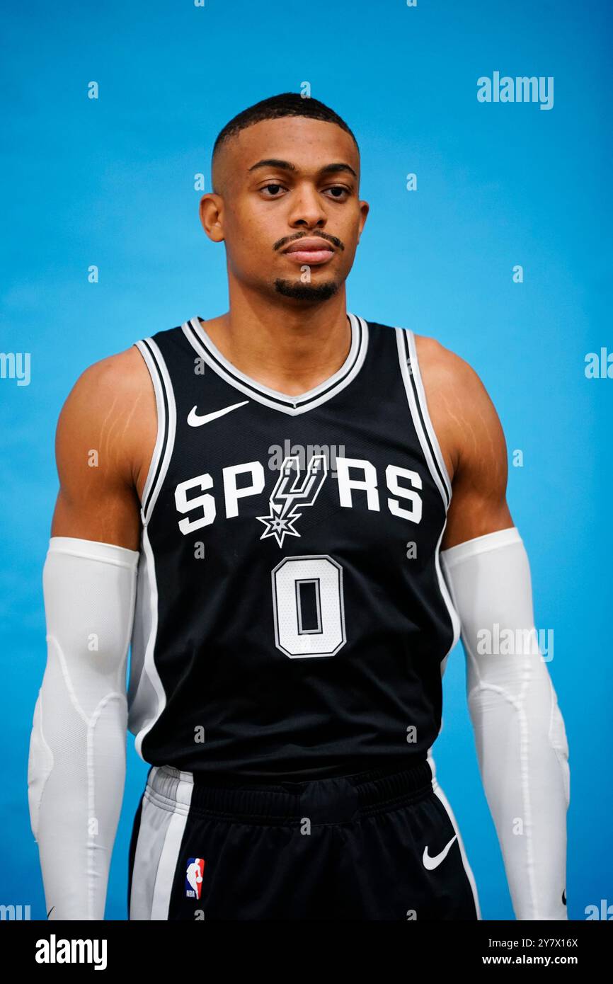 San Antonio Spurs Keldon Johnson takes part in the team's annual Media ...