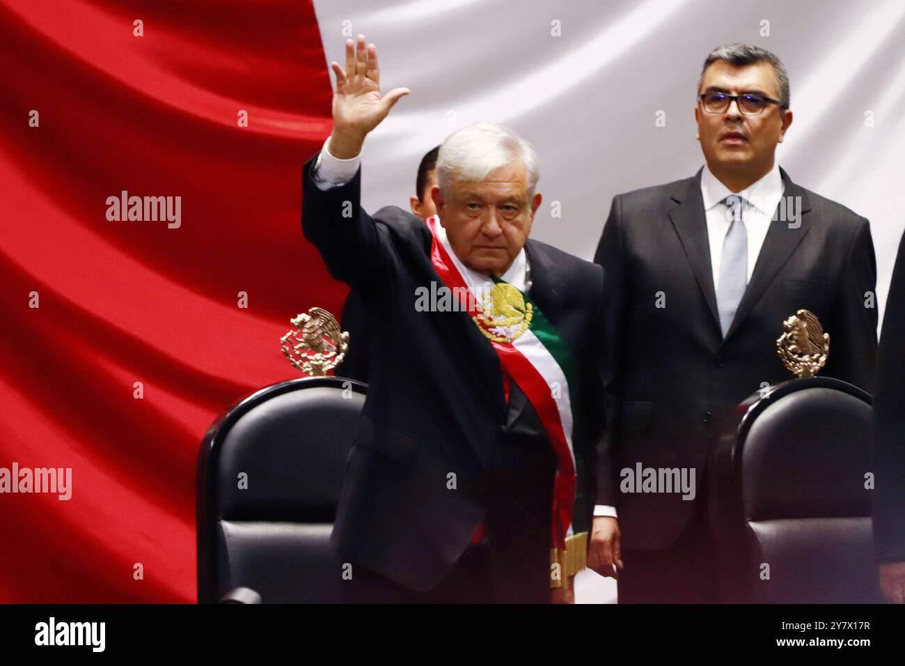 Mexico City, Mexico. 01st Oct, 2024. Outgoing President Andres Manuel ...