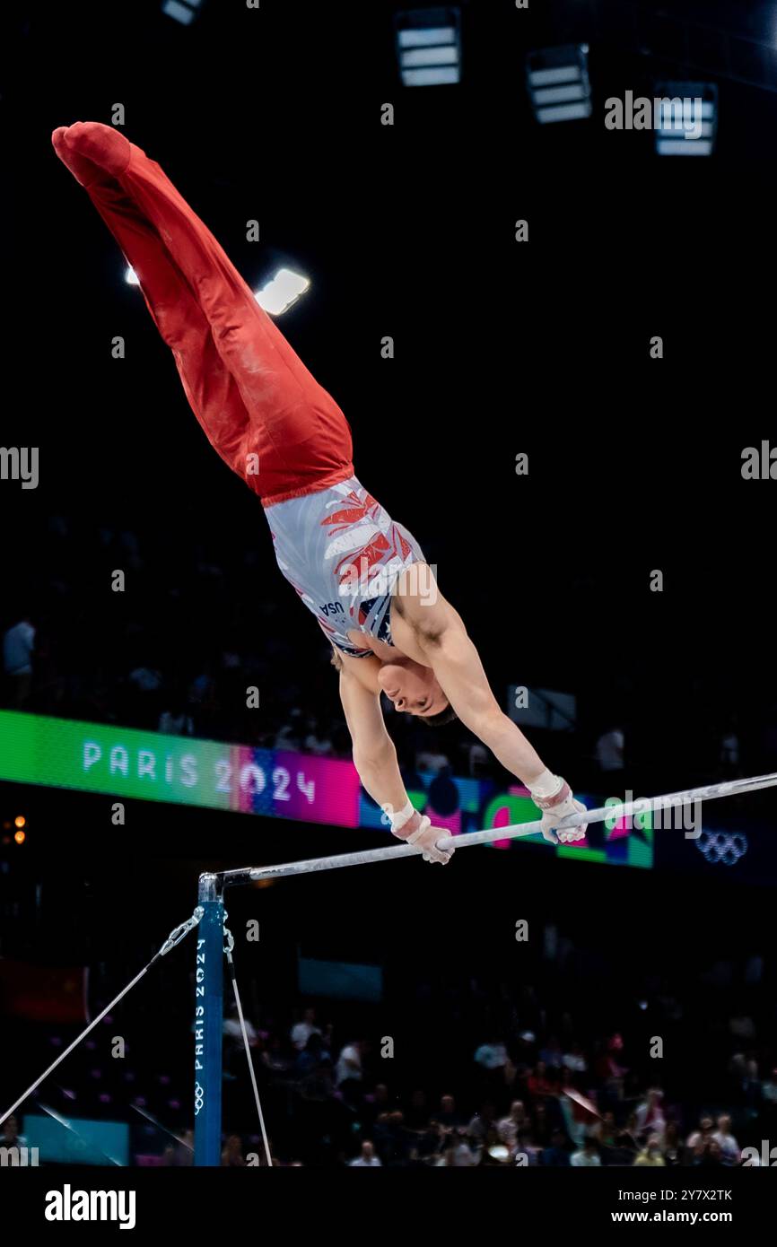 Paul Juda (USA) competing on the Horizontal bar during the Artistic ...