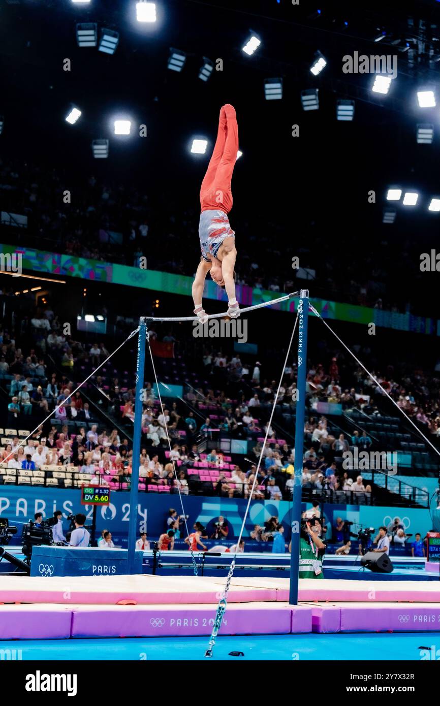 Paul Juda (USA) competing on the Horizontal bar during the Artistic ...