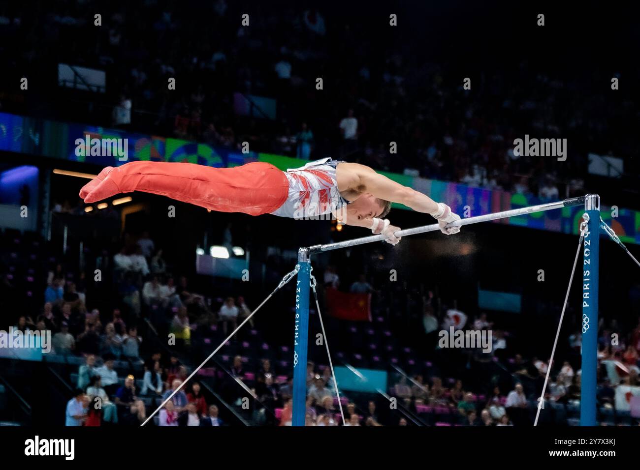 Paul Juda (USA) competing on the Horizontal bar during the Artistic ...