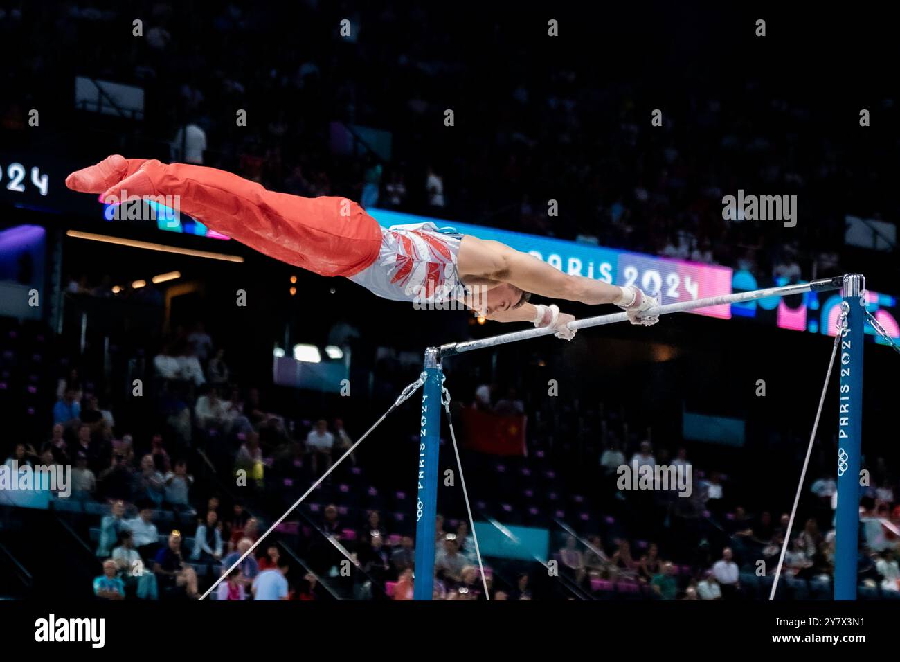 Paul Juda (USA) competing on the Horizontal bar during the Artistic ...