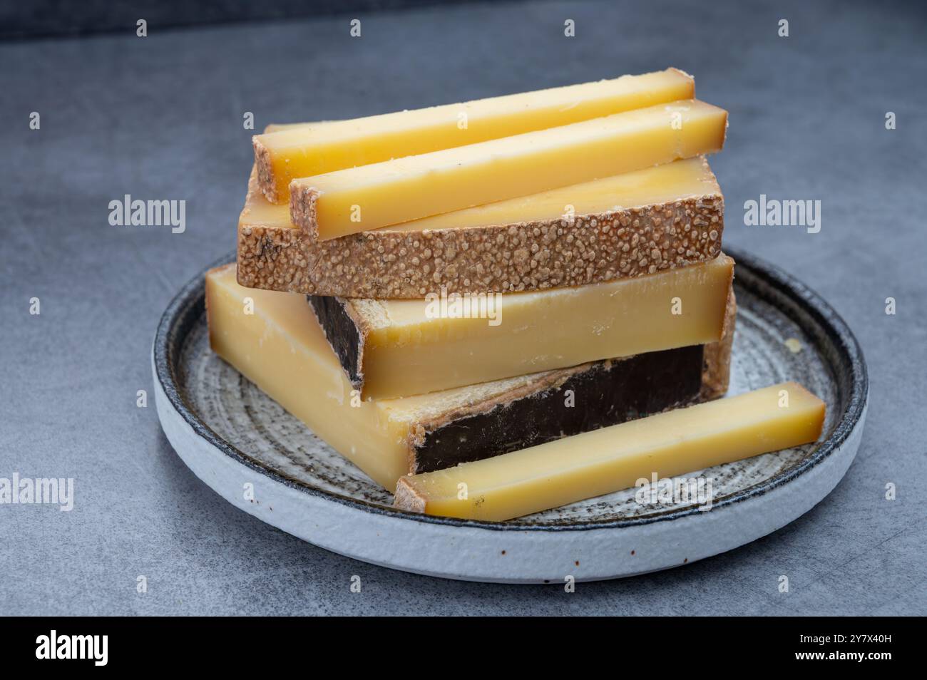 French yellow cheese Comte, varieties unpasteurised cow milk Prestige ...