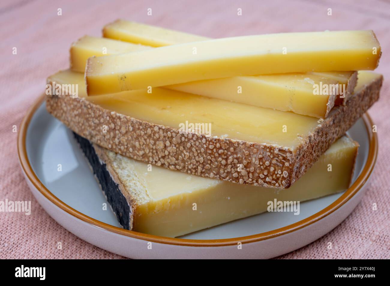 French yellow cheese Comte, varieties unpasteurised cow milk Prestige ...