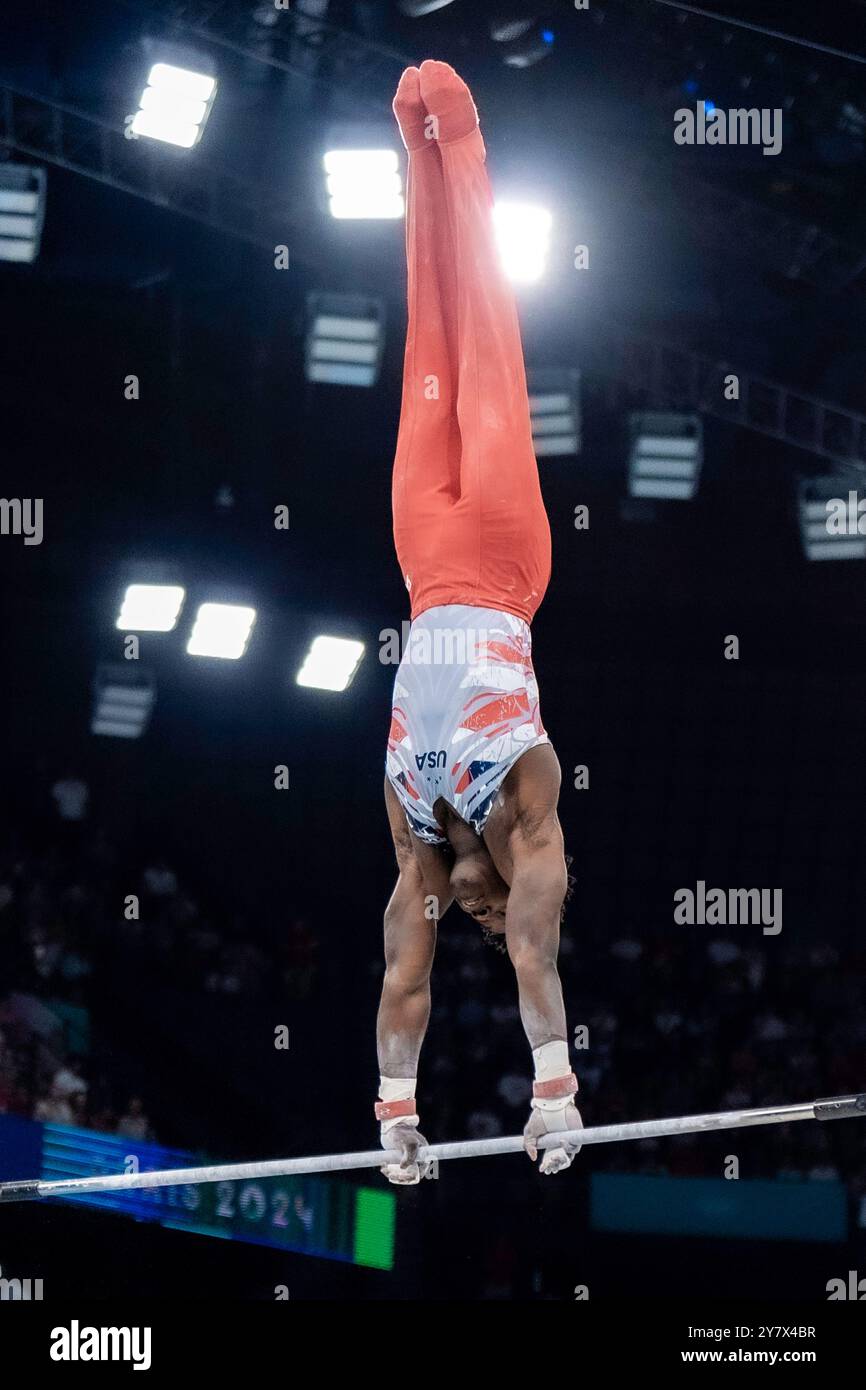 Fred Richard (USA) competing on the Horizontal bar during the Artistic ...