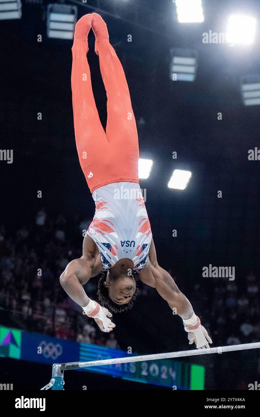 Fred Richard (USA) competing on the Horizontal bar during the Artistic ...