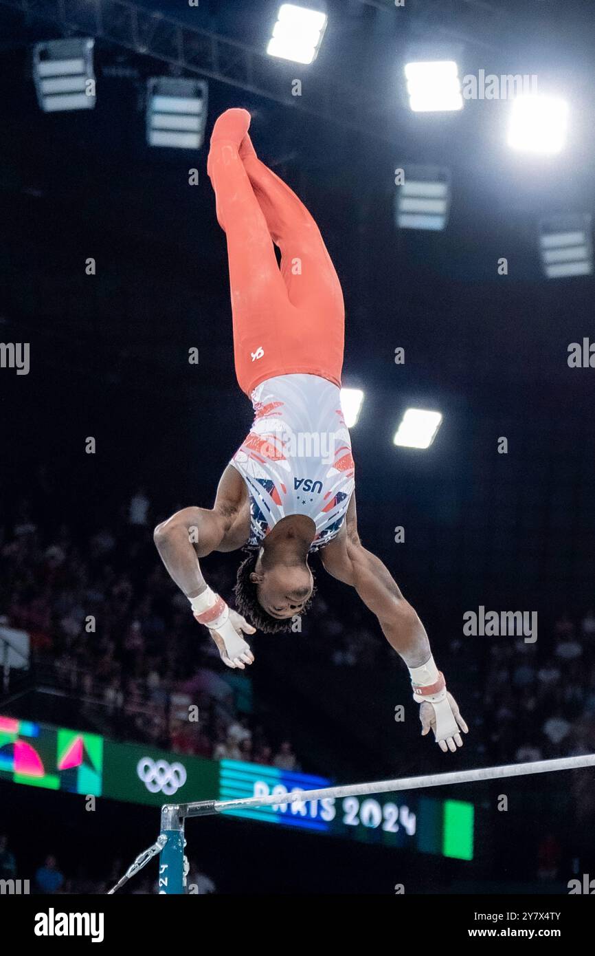 Fred Richard (USA) competing on the Horizontal bar during the Artistic ...