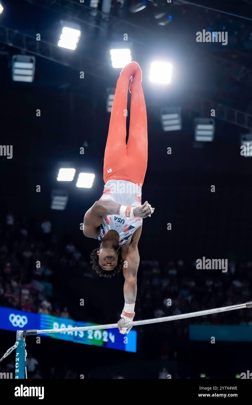 Fred Richard (USA) competing on the Horizontal bar during the Artistic ...
