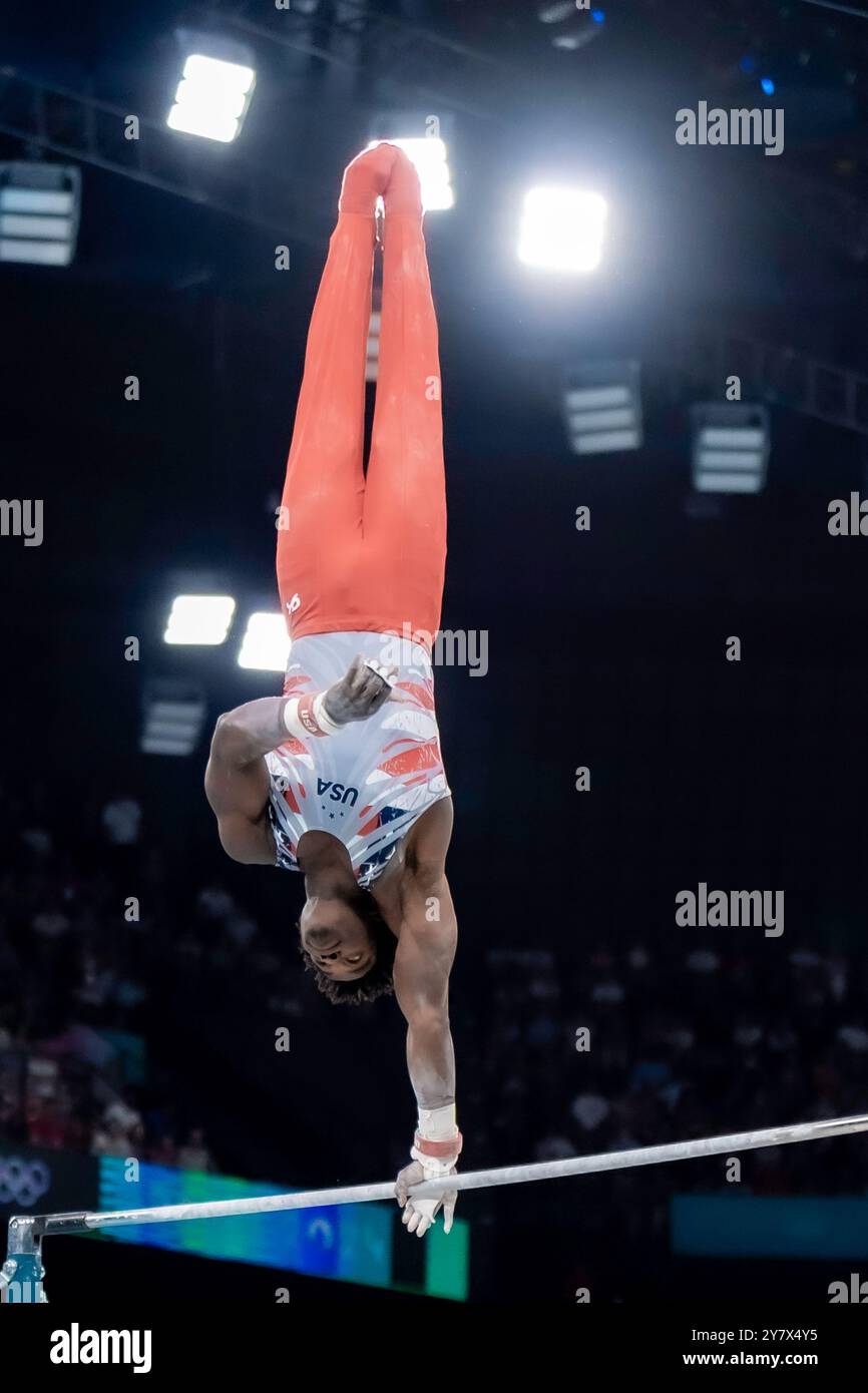 Fred Richard (USA) competing on the Horizontal bar during the Artistic ...