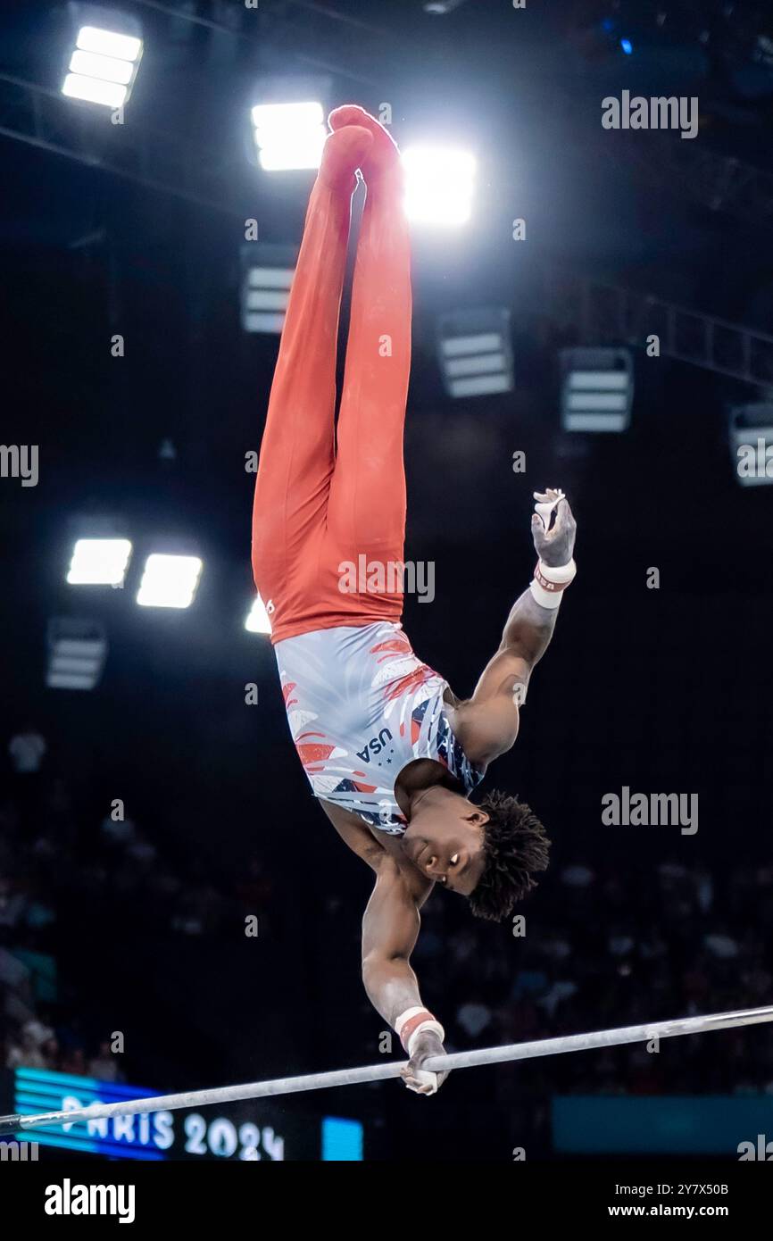 Fred Richard (USA) competing on the Horizontal bar during the Artistic ...