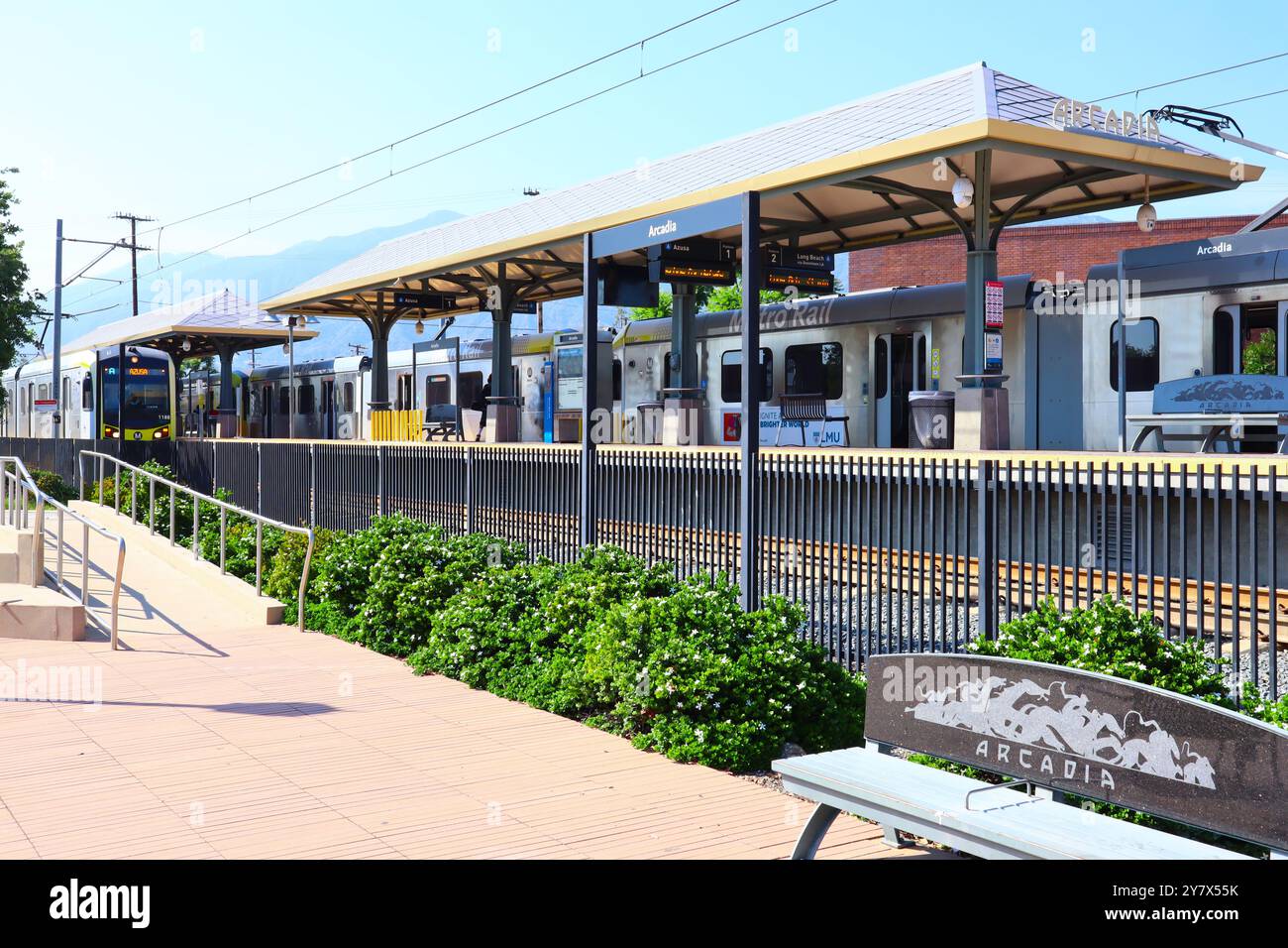 Arcadia (LA County), California: Arcadia Metro Rail A Line Station Stock Photo - Alamy