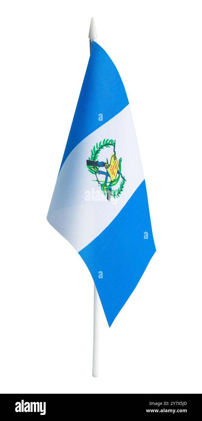 Guatemala Desk Flag Cut Out on White Stock Photo - Alamy
