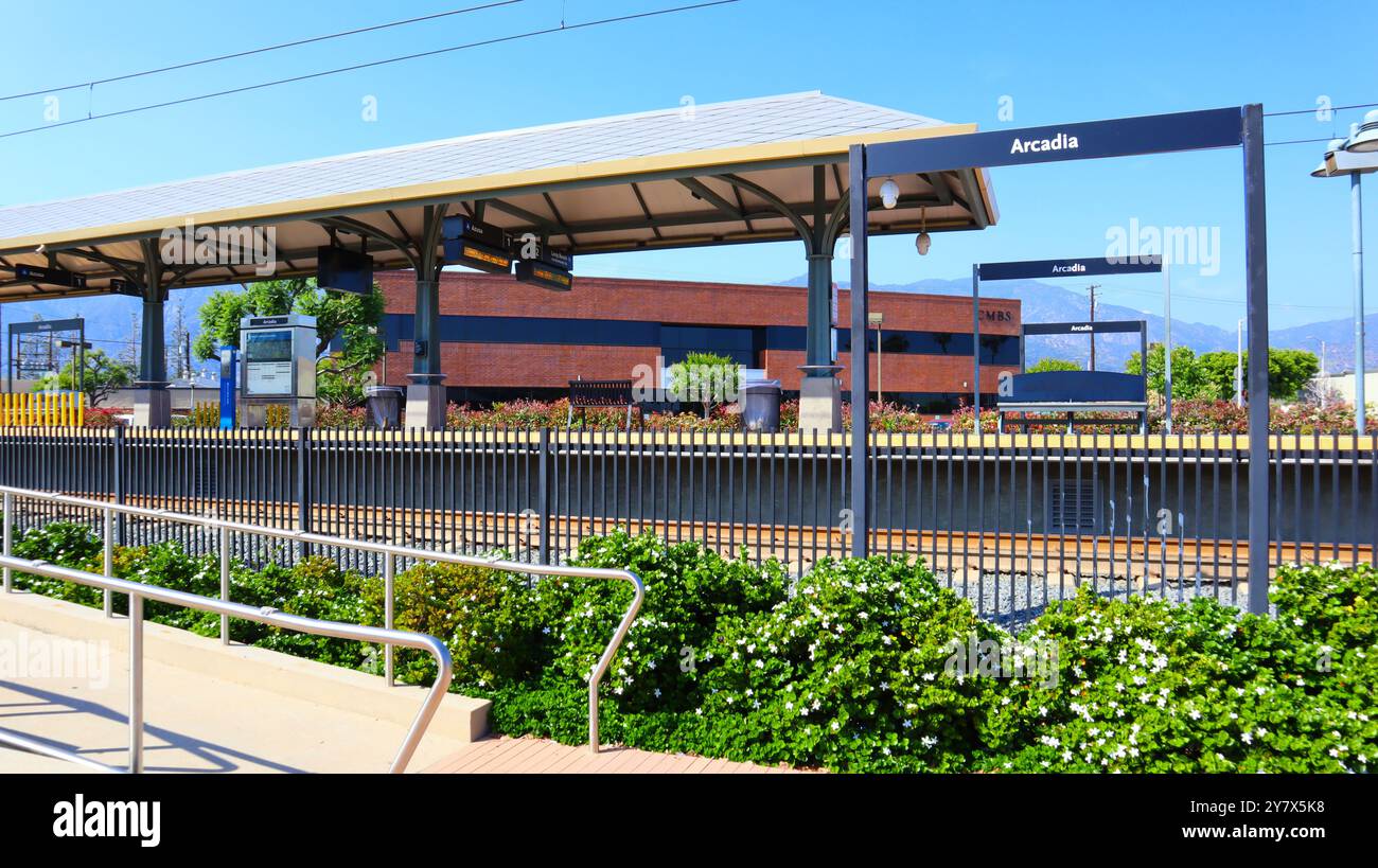 Arcadia (LA County), California: Arcadia Metro Rail A Line Station ...