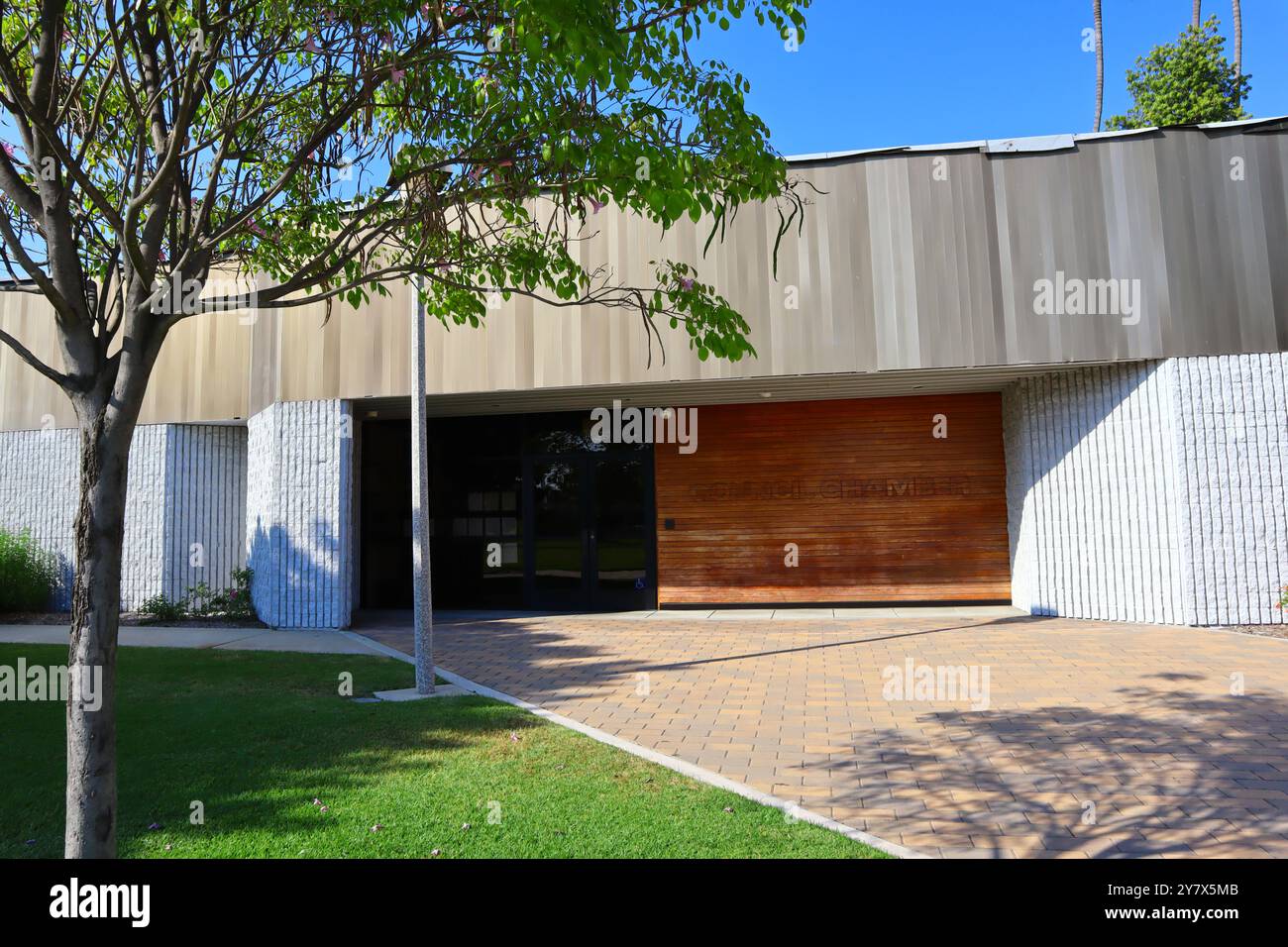 Arcadia (LA County), California: Arcadia Council Chamber Stock Photo ...