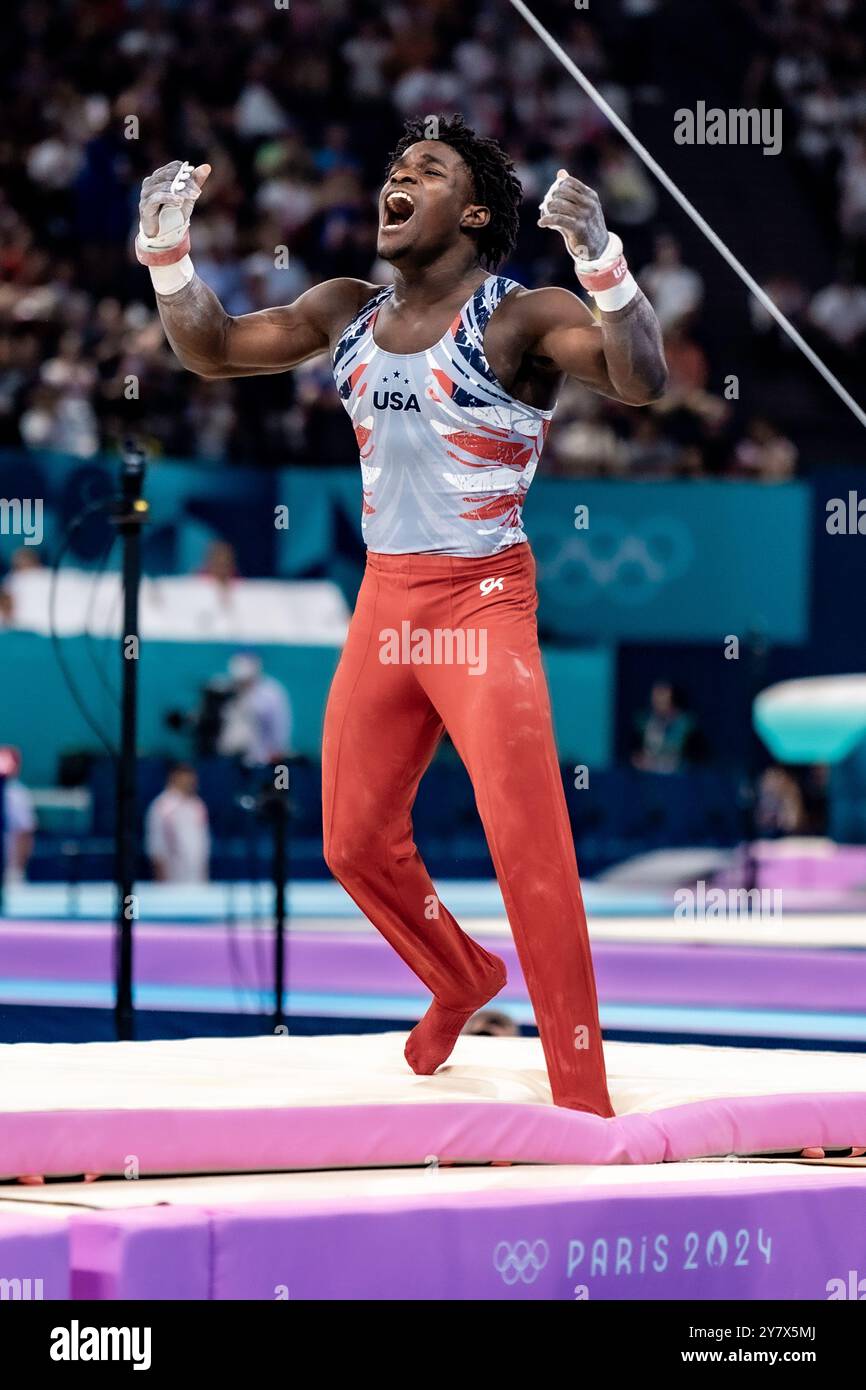 Fred Richard (USA) competing on the Horizontal bar during the Artistic ...