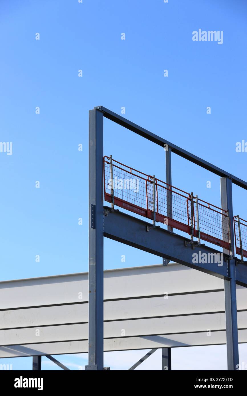 Radcliffe civic hub construction site, steel frame in greater ...