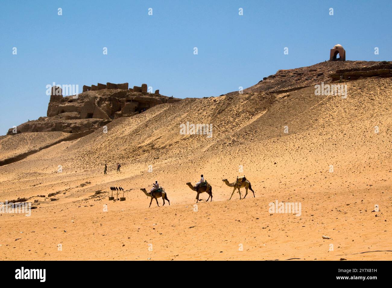 desert scenery near the Tomb of the Nobles in Aswan Egypt Stock Photo ...
